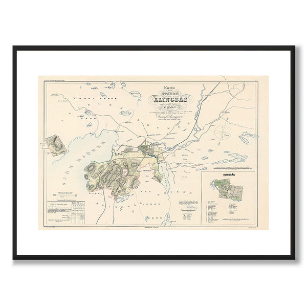 Karta över Alingsås 1856 – Arkivet